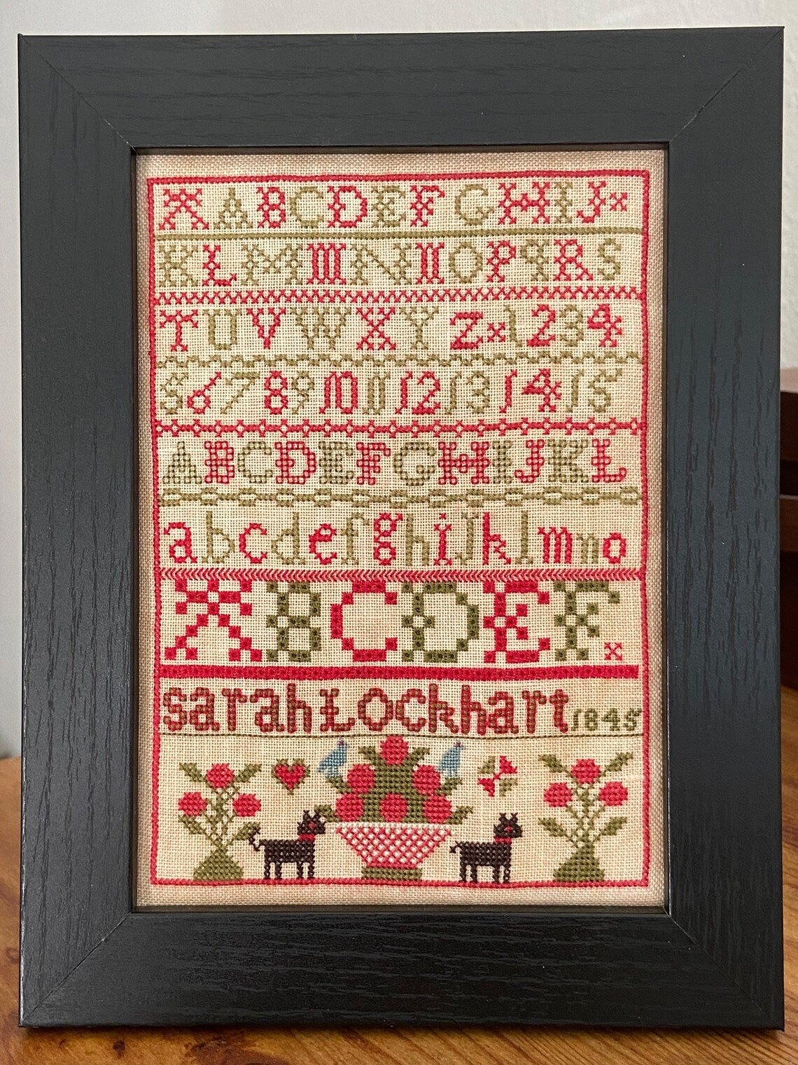 Miss Sarah Lockhart 1845 - Miss Sarah Lockhart 1845 chart - Salty Yarns