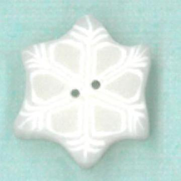 Snowflake Buttons - 1/2" Tiny Snowflake Button - Salty Yarns