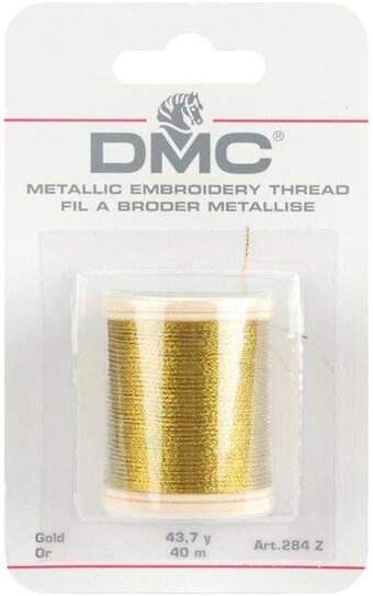 DMC Gold Metallic Thread ~ #284Z Gold - Salty Yarns