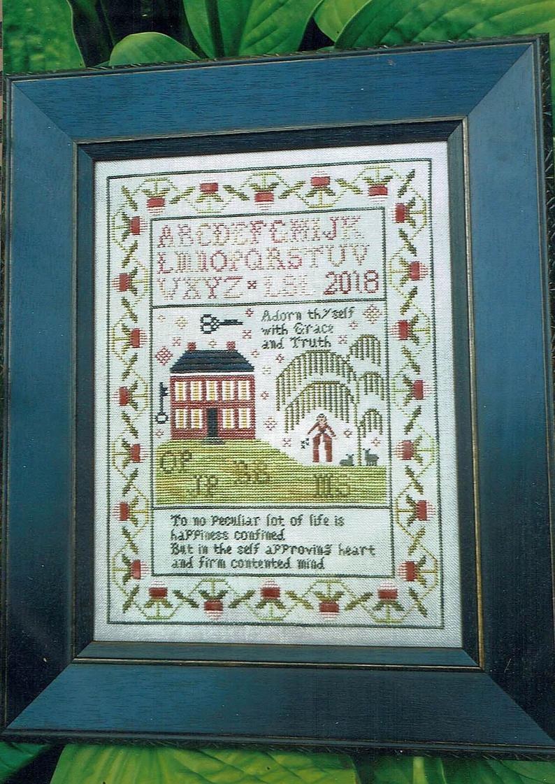 The Stitch Girl Sampler - The Stitch Girl Sampler chart - Salty Yarns