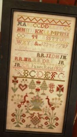 Janet Reid 1835 Sampler - Janet Reid 1835 Sampler chart - Salty Yarns